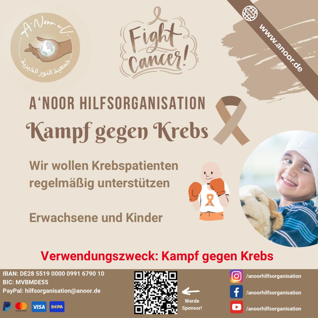 Kampf gegen Krebs - A' Noor e.V. Kampf gegen Krebs - A' Noor e.V.